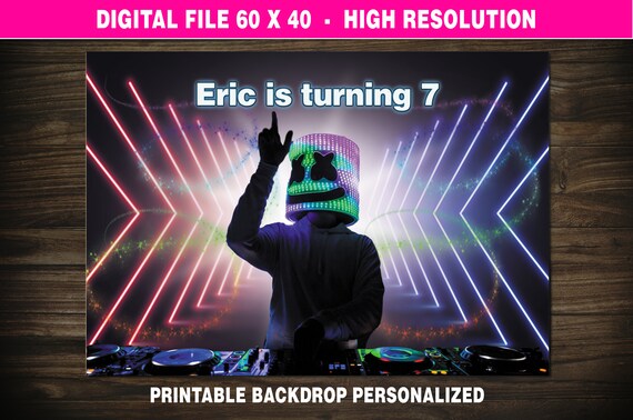 Marshmello Backdrop marshmello printable backdrop marshmello | Etsy