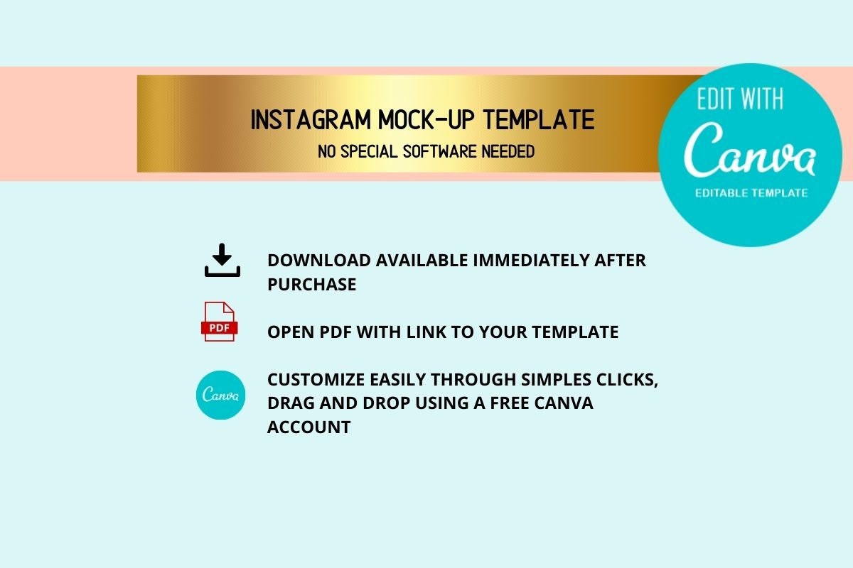 Social Media Mock-up Instagram Mock-up Template Customizable - Etsy ...