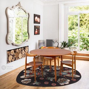 Hand Tufted Black Animal Print Rugs Wool Tufte Rug, 5x7, 5x8, 6x8, 6x9 ...