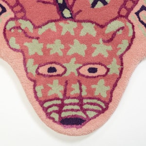 Leopard Hand Tufted Rug Pink Rugs Kids Rug for Living Room - Etsy