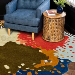 Irregular Rugs Tufted Round Wool Area Rug 5x5, 6x6, 7x7, 8x8 Irregular ...