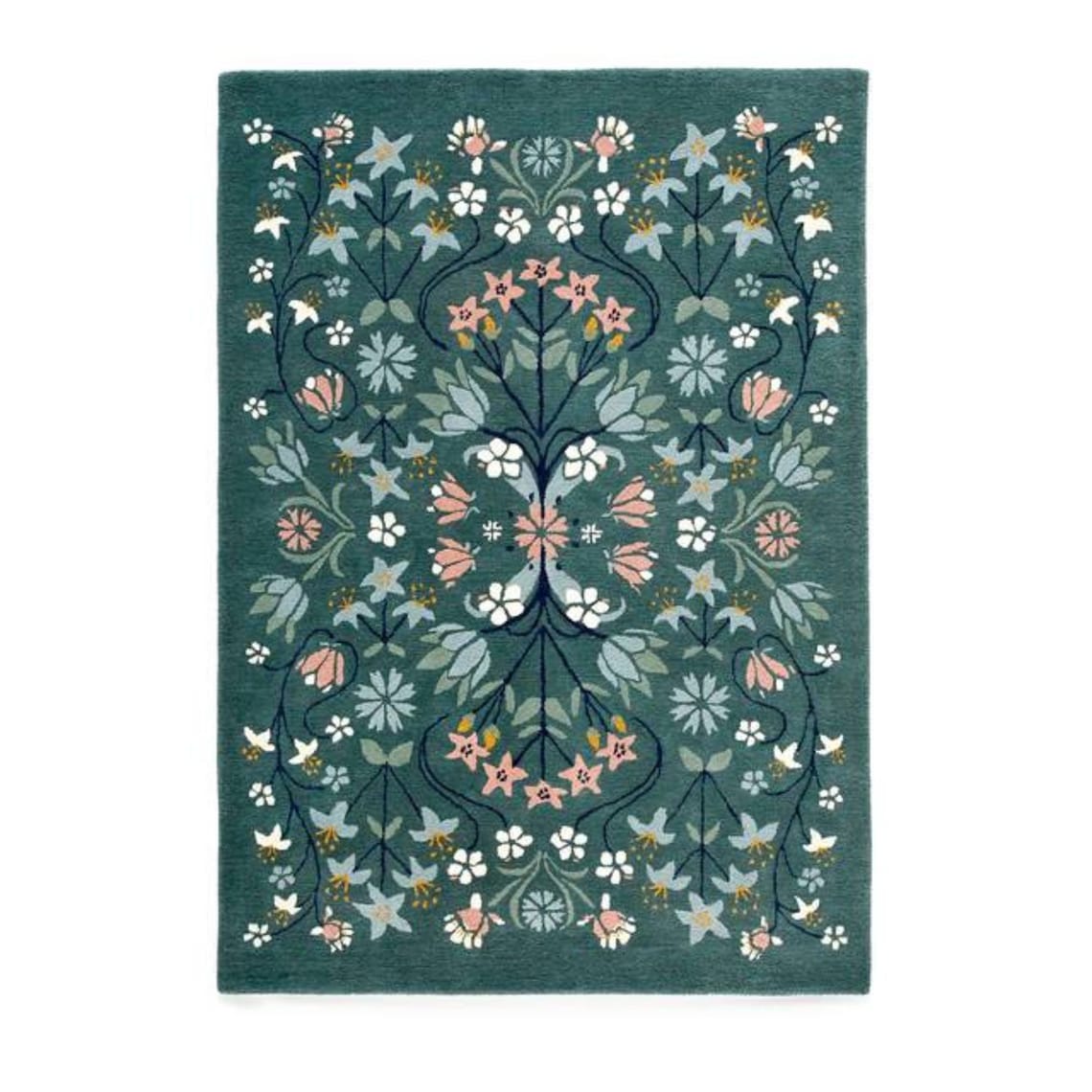 New Authentic Traditional Multi Colored Floral Rug by La - Etsy