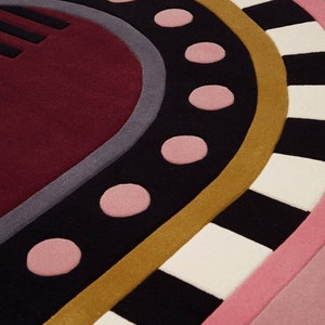 Abstract Area Rug Handmade Tufted Rug Oval Tufted Rugs, 6x8, 6x9, 7x10 ...