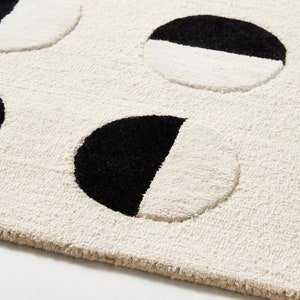 Top Rated Rug Handmade Woolen Tufted Rug Custom Lunar Eclipse 5x8 6x9 8x10 9x13 10x14 12x12 ...