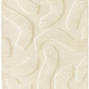 Cream Color Tufted Cut Woolen Tufted Rug 9x12 5x8 8x10 Hand-woven Wool ...