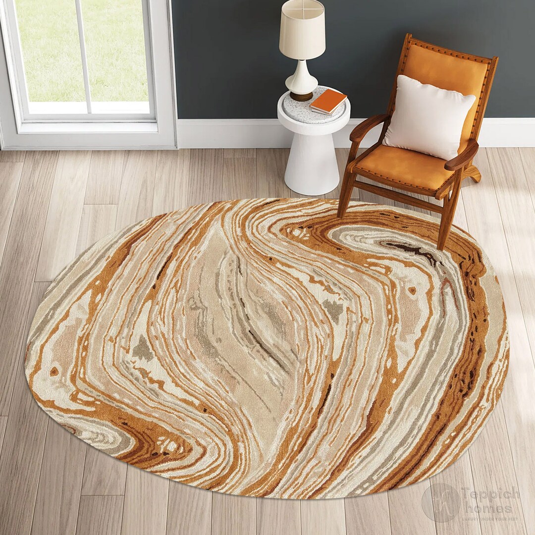 Abstract Rugs, Hand Tufted Oval, 5x7, 5x8, 6x8, 6x9, Wool Oval Carpet ...