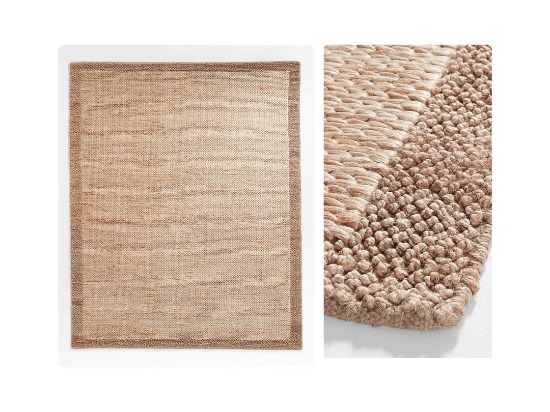 Woven 9x12 Jute Rugs Handmade 8x10 Chunky Area Jute Rugs 10x14 Custom ...
