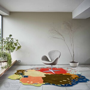 Irregular Rugs Tufted Round Wool Area Rug 5x5, 6x6, 7x7, 8x8 Irregular ...