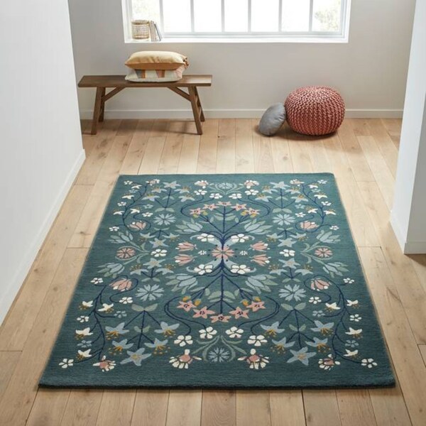 Floral Tufted Rug - Etsy