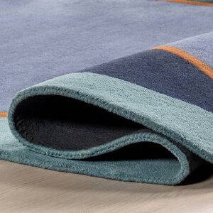 Irregular Rug Blue Color Rectangle Shape Irregular Rugs 5x7, 5x8, 6x8 ...