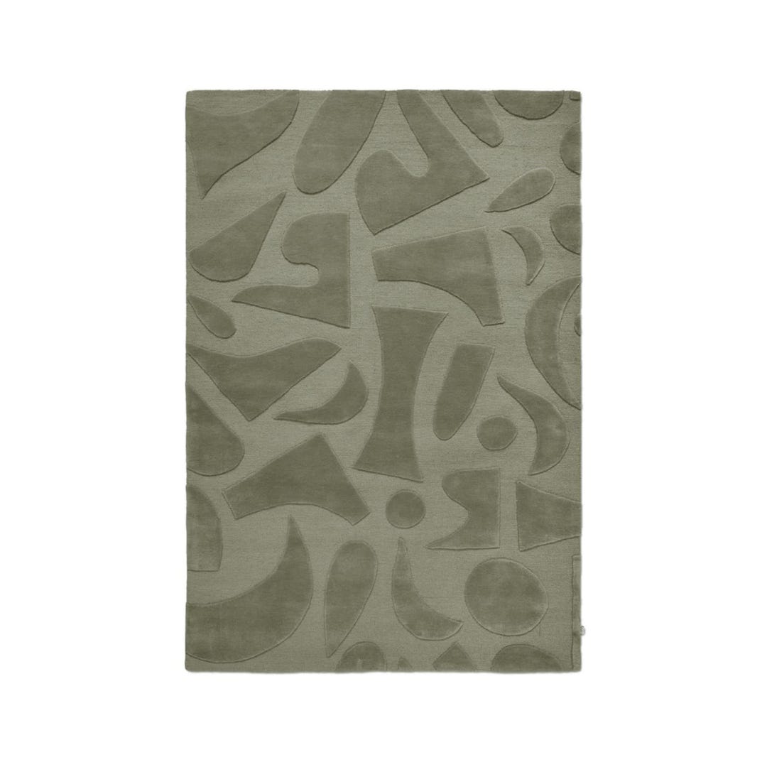 Wool Rug Living Room Green Color Art Decor Area Rug 5x7, 5x8, 6x8, 6x9 ...