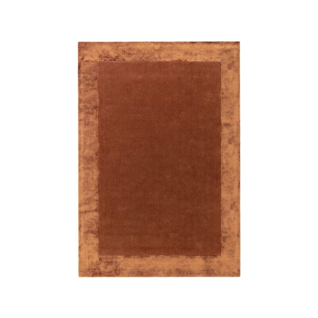 Geometric Area Rug, Rust Color, Large Area Rug, 5x8, 6x9, 6x8, 7x10 ...
