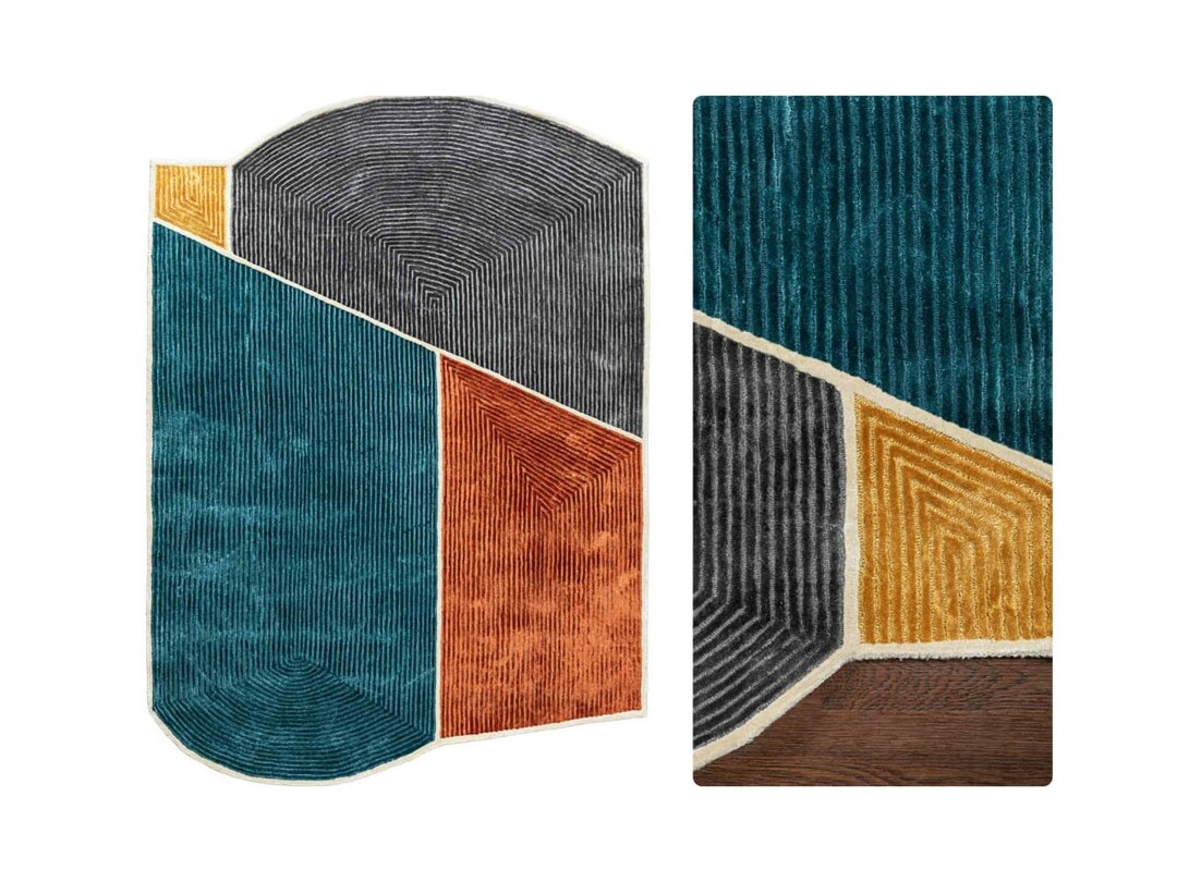 Viscose Rugs Tufted Rugs Handmade Rugs Abstract Rugs, 5x8, 6x9, 6x10 ...