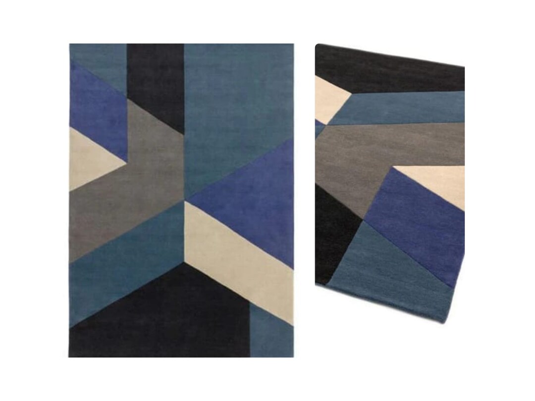 Blue 9x12 Rug 10x14 Abstract Rugs Living Rugs Room 12x15 5x8 Rugs, 7x10 ...