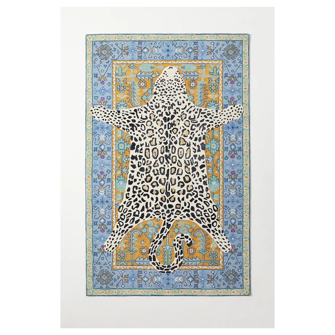Leopard Wool Rug, Hand Tufted Leopard Wool Rug, Hand Tufted Leopard ...