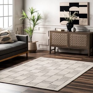 Modern Rugs Living Room Cream Rug 8x10, 8x11, 8x13, 9x10 Bedroom Living ...