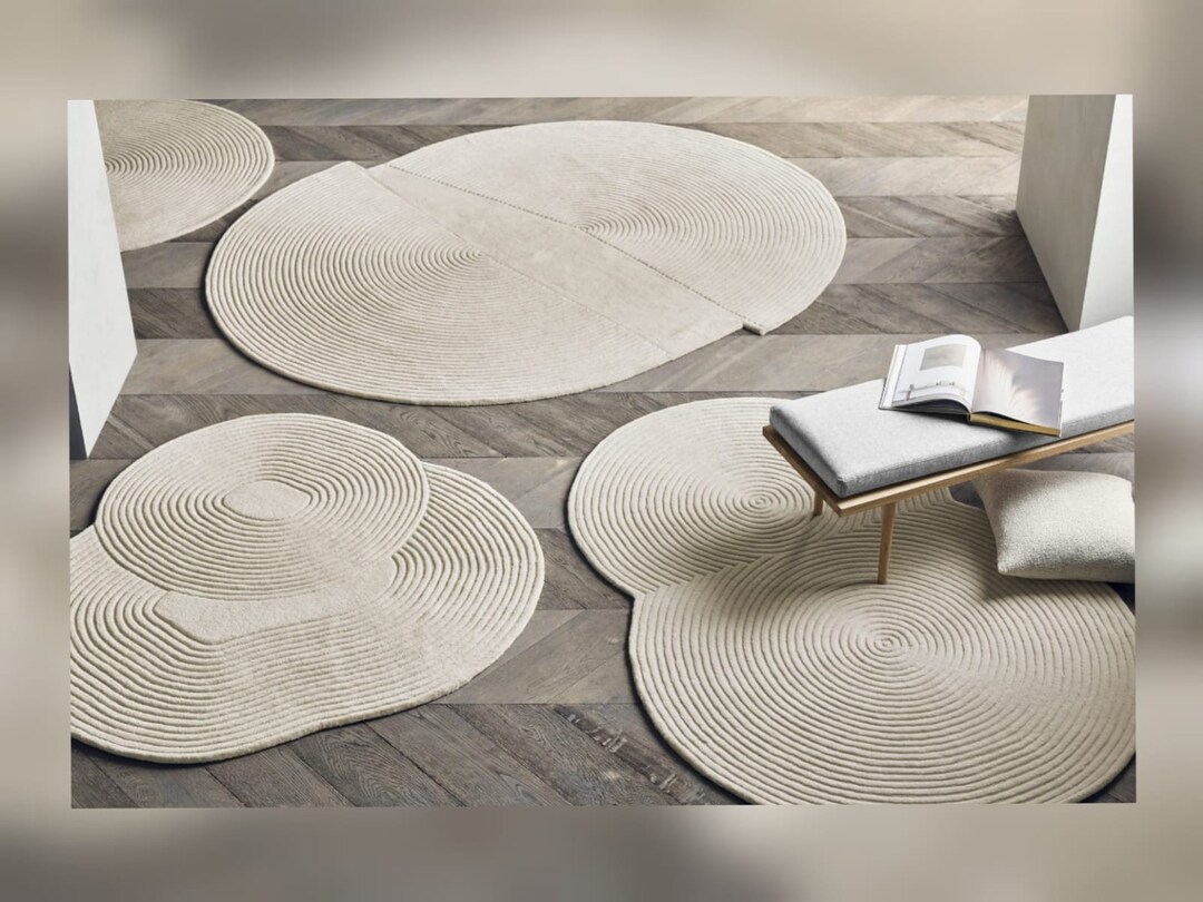Hand Tufted | Cream Irregular Tuft Rug | Cream Rug | 8 Foot Tuft Rug ...
