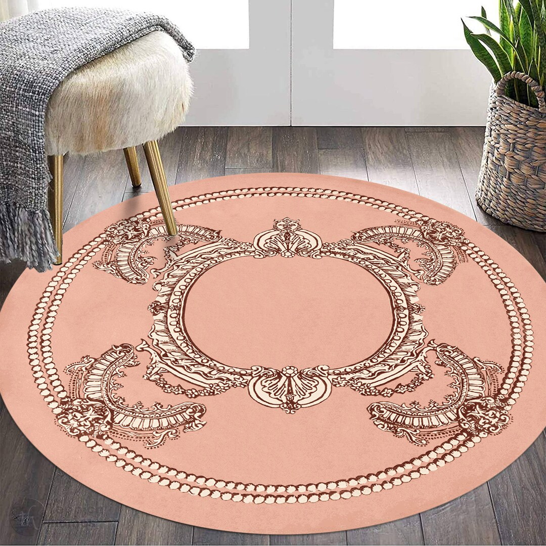 8 Ft Silk Wool Round Rug 9x9, 10x10, 7x7, 6x6 Hand Tufted Round Shape ...