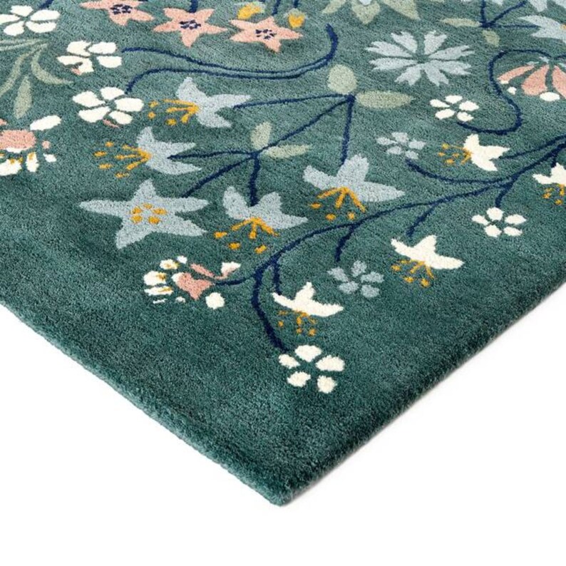 New Authentic Traditional Multi Colored Floral Rug by La - Etsy