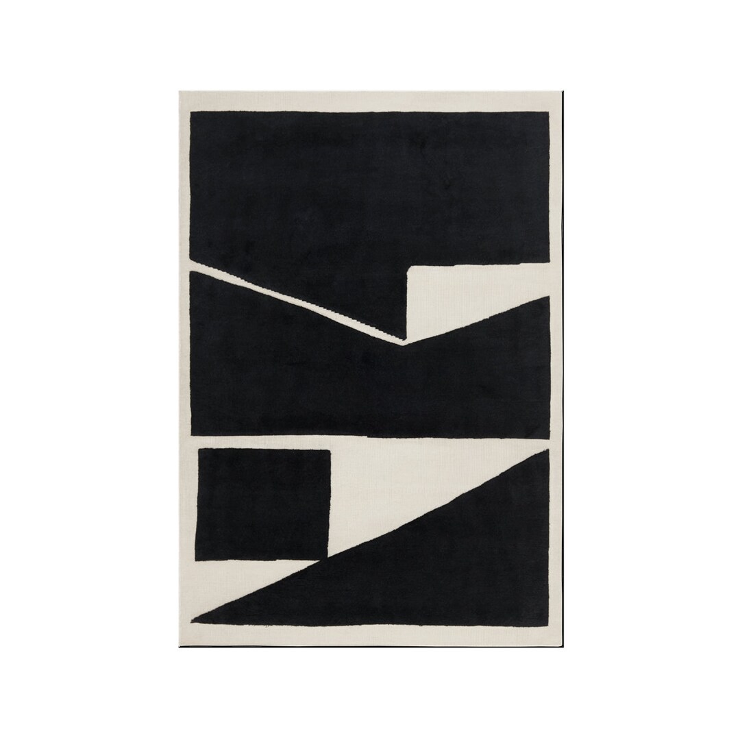 Woven Tufted Rug 12x15 Area Rugs Black White Rugs Area Rugs 4x6 5x7 5x8 ...