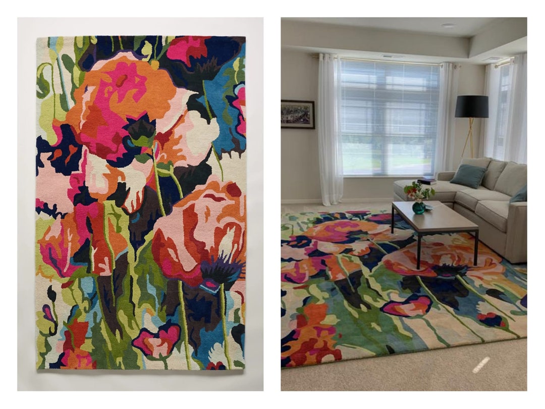 Pink Color Rug for Living Room Bedroom Kids Room 5x7 5x8 - Etsy