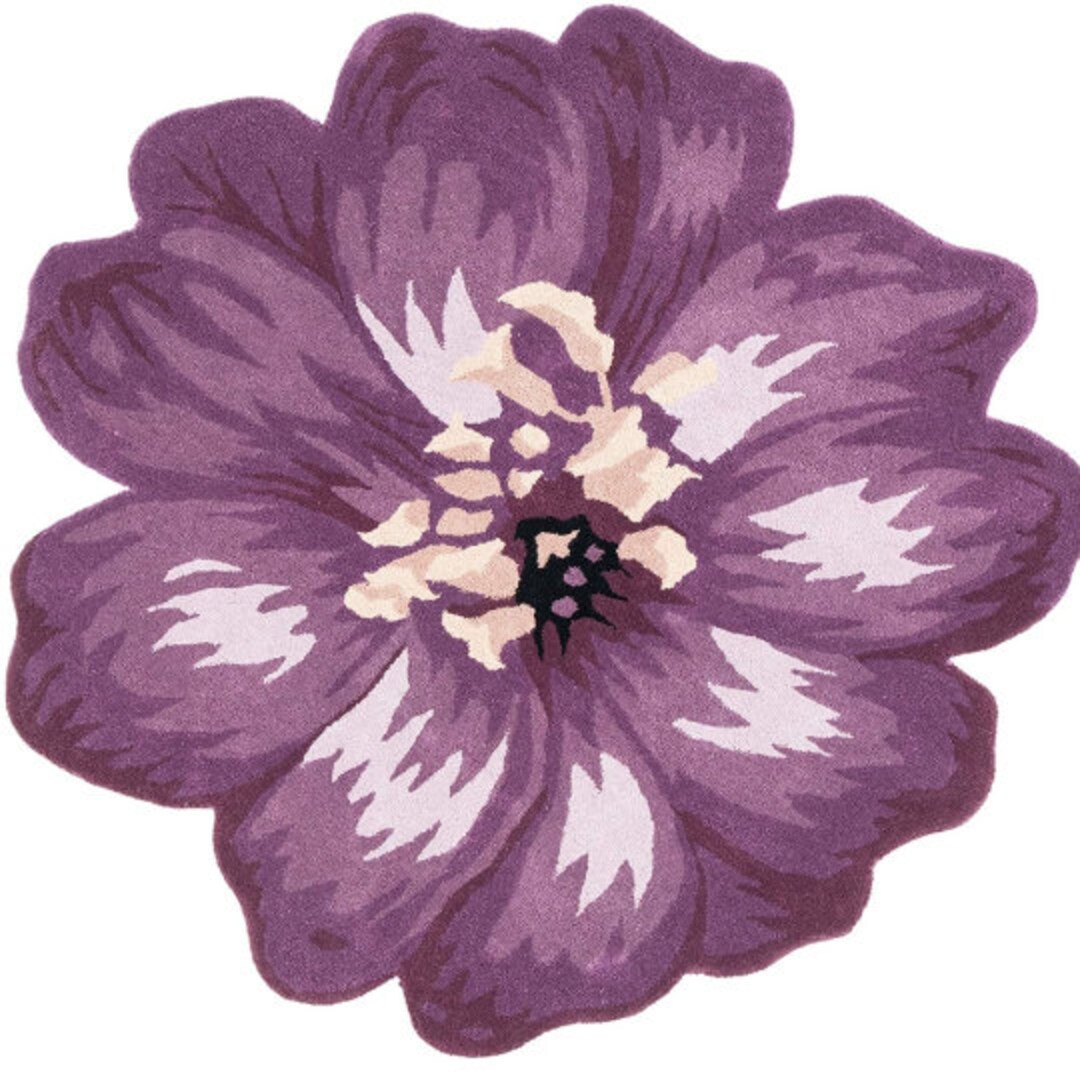 Large Round Purple Rugs Tufted, Wool, Area Rugs, 8x8, 9x9, 10x10 ...