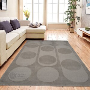 Grey Area Rug Custom Tufted Rugs Tufting 6x8 6x9 7x10 - Etsy