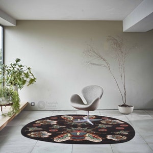 Hand Tufted Black Animal Print Rugs Wool Tufte Rug, 5x7, 5x8, 6x8, 6x9 ...