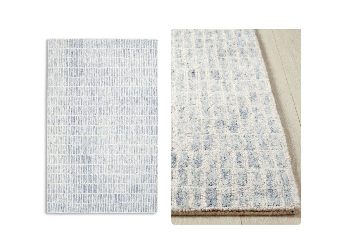 Capitola Hand-tufted Wool Rug Blue Area Rug 9x12, 9x13, 8x13, 10x14 ...