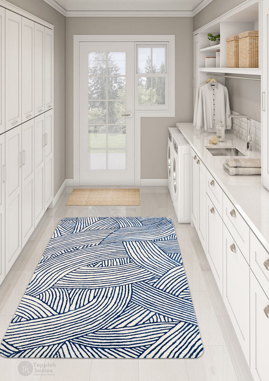 Navy Blue Rug Solid, Blue Wool Rug, 8x10, 8x11, 9x12, 9x13, 12x15, Hand ...