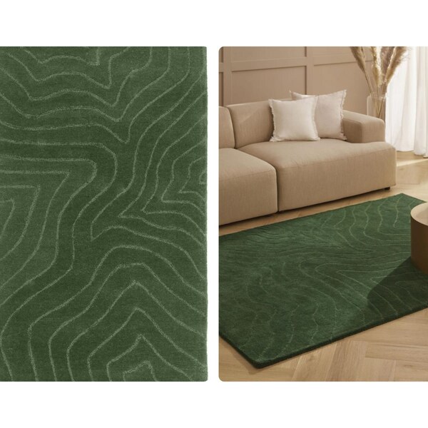 Emerald Green Rug - Etsy