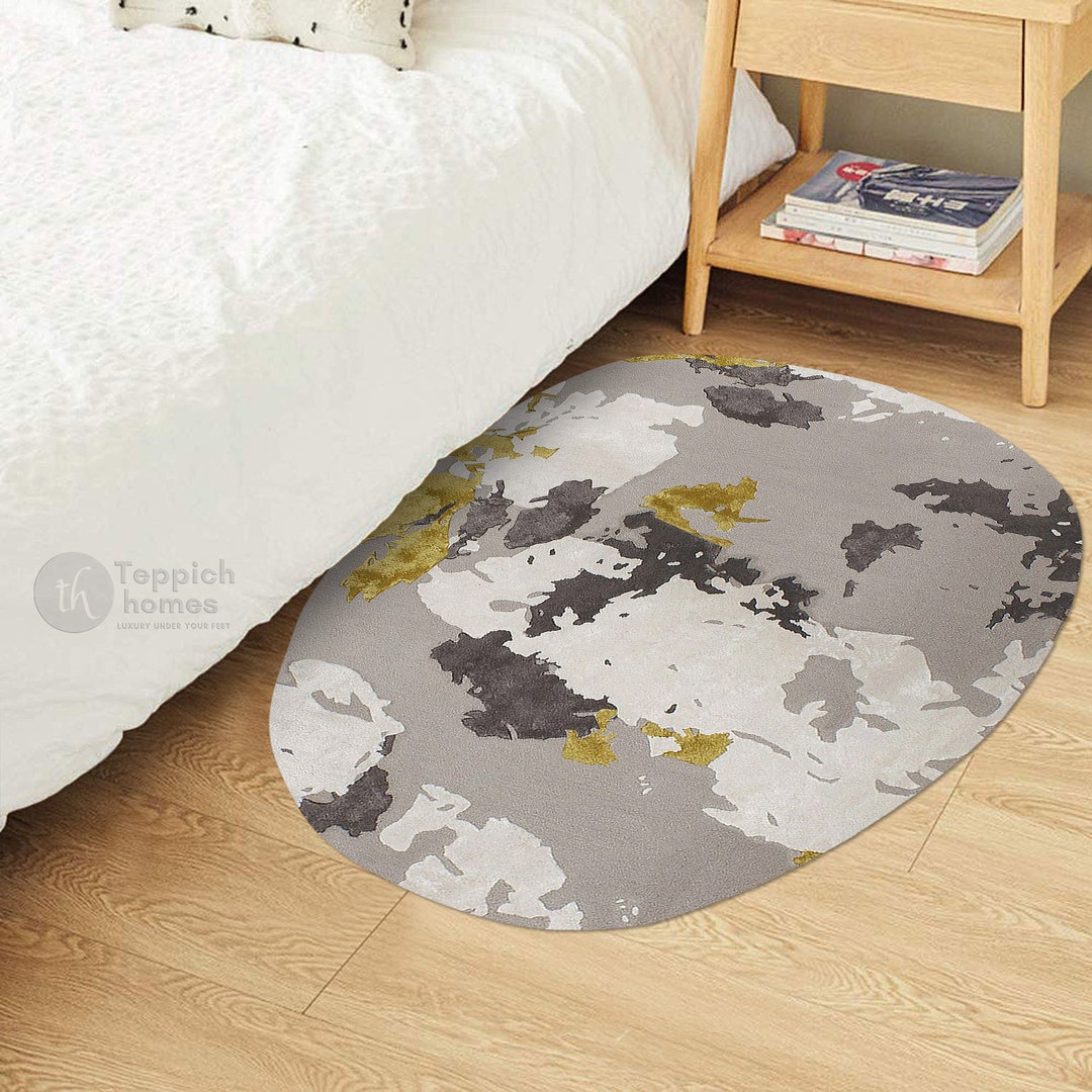 Oval Rugs Tufted Wool 7x10 8x10 8x11 8x14 Wool Silk - Etsy