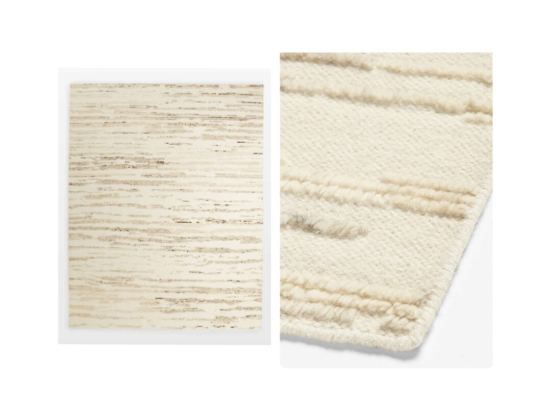 Bozeman Wool Textured Light Tan Area Rug Hand Woven 8x10, 8x11, 9x10 ...