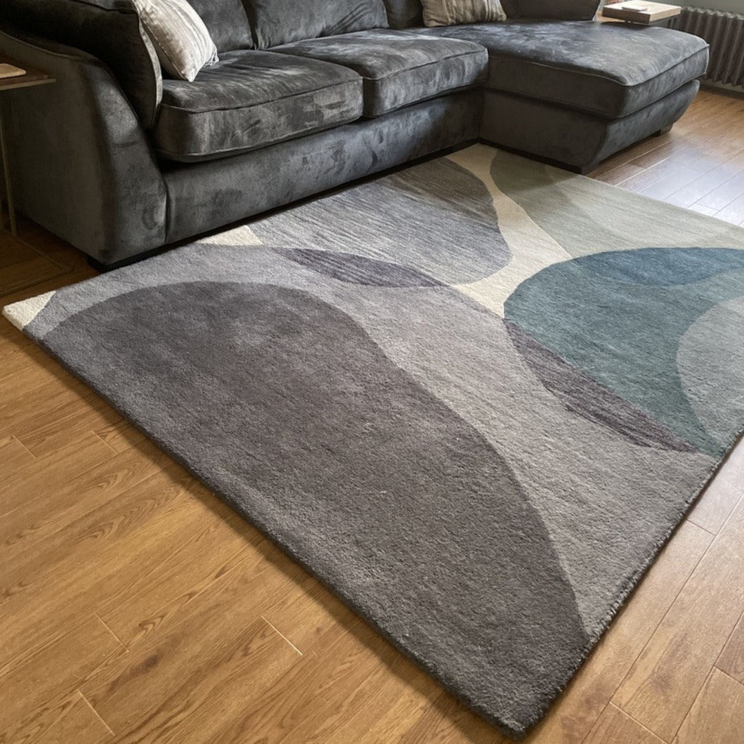 Hand Tuffed Rug, Wool Rug Modern, 12x12, 8x10, 8x11, 6x9, 6x10, 7x10 ...
