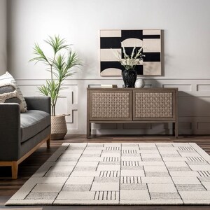 Modern Rugs Living Room Cream Rug 8x10, 8x11, 8x13, 9x10 Bedroom Living ...