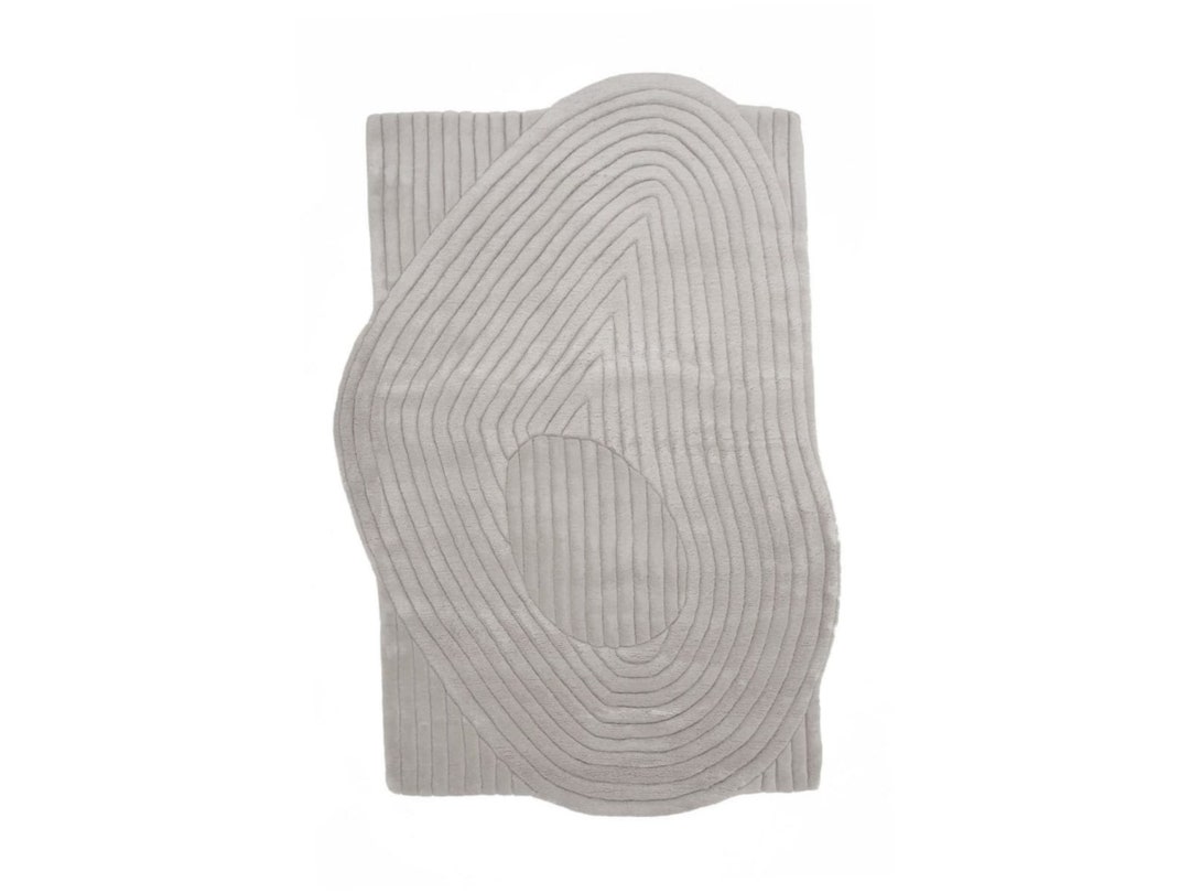 Grey Area Rugs 8x10, Wool Tufted Rugs, 6x9 Irregular Rugs, 7x10 Shaped ...