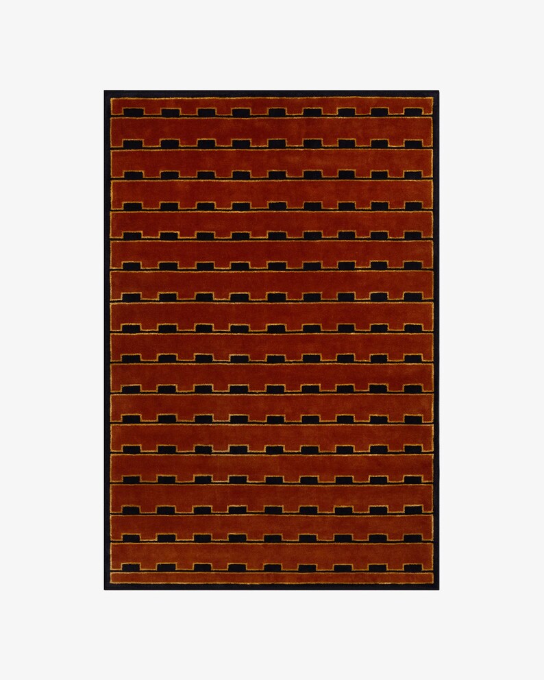 Rust Area Rug Handmade Carpet Hand Tufted 5x7, 5x8, 6x8, 6x9, 7x9 ...