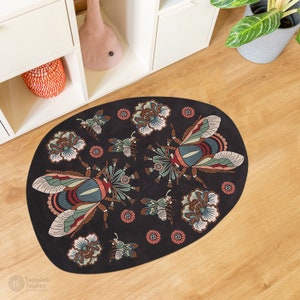 Hand Tufted Black Animal Print Rugs Wool Tufte Rug, 5x7, 5x8, 6x8, 6x9 ...