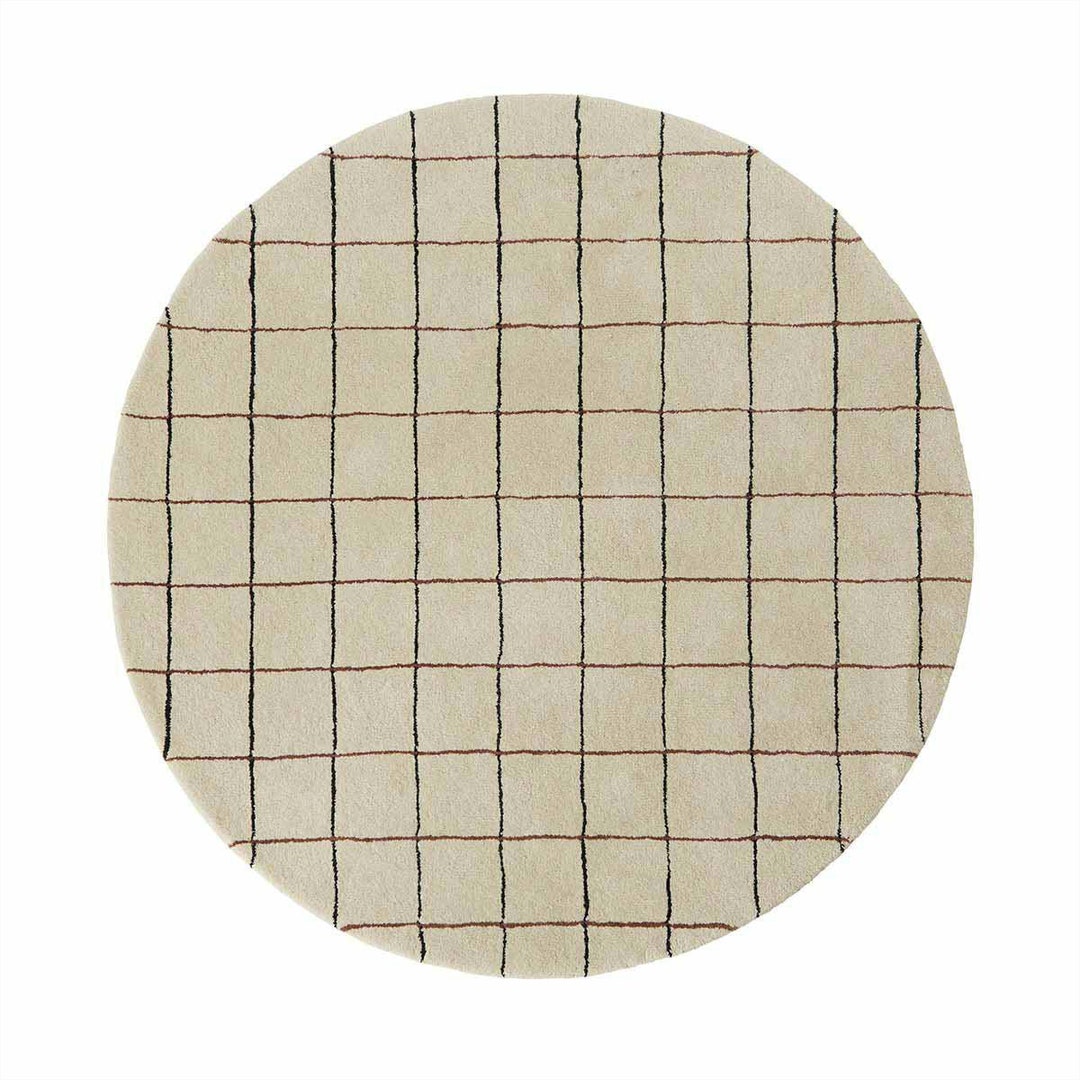 12 Foot Round Rug Cream Hand Tufted Striped Rug Round Tuft - Etsy