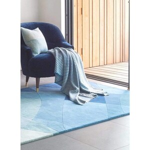 Abstract Tufted 8x10 Blue Rugs 6x9 Wool Tufte Rug 5x8 9x10 Living Room ...