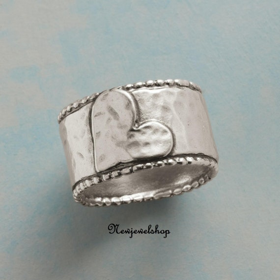 Heart Ring 925 Silver Ring Spinner Band Handmade Ring Promised Ring Designer Ring Anniversary Ring Perfect Ring For Gift Women Ring Etsy