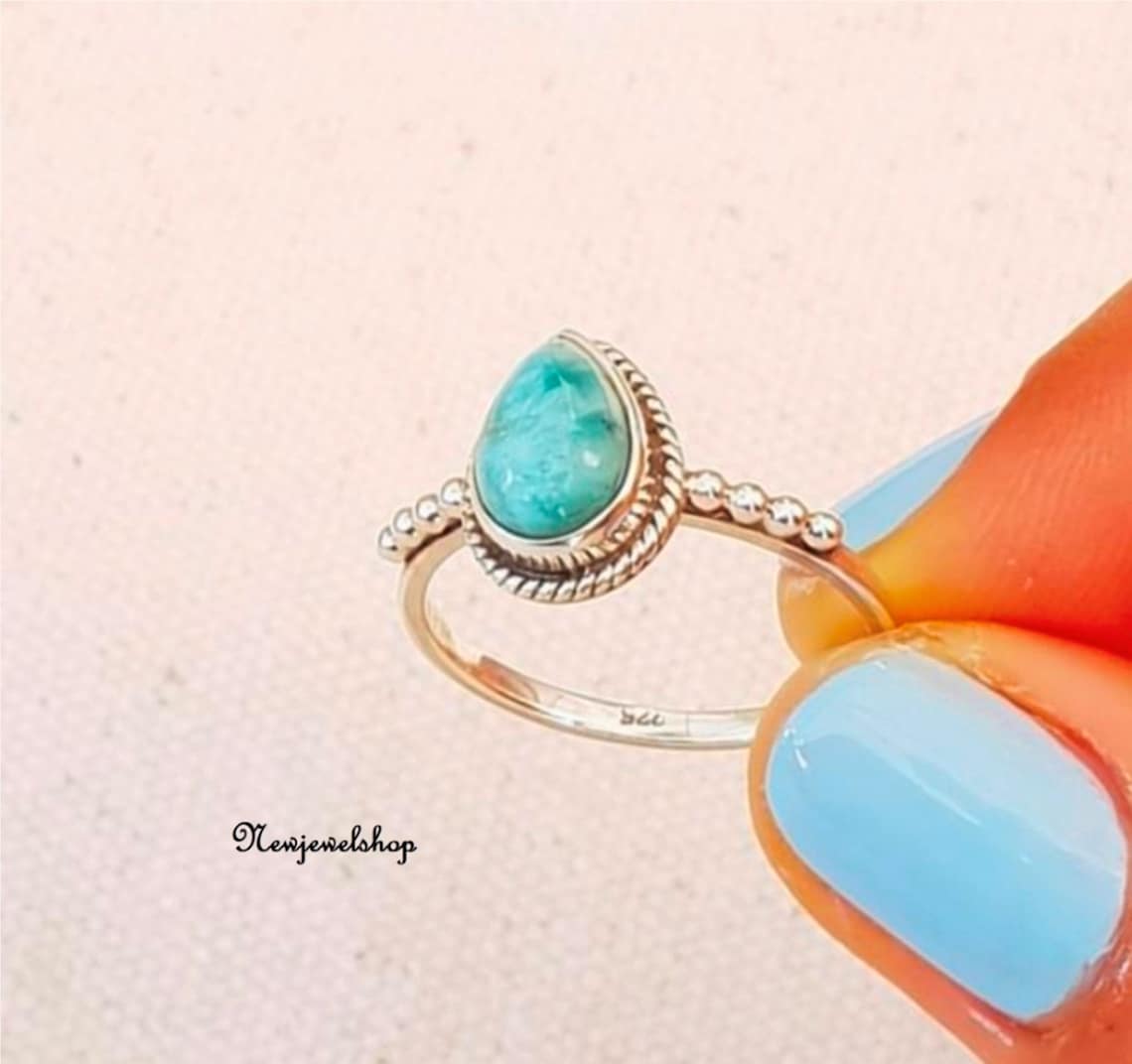 Turquoise Ring 925 Silver Ring Handmade Ring Gemstone Ring - Etsy