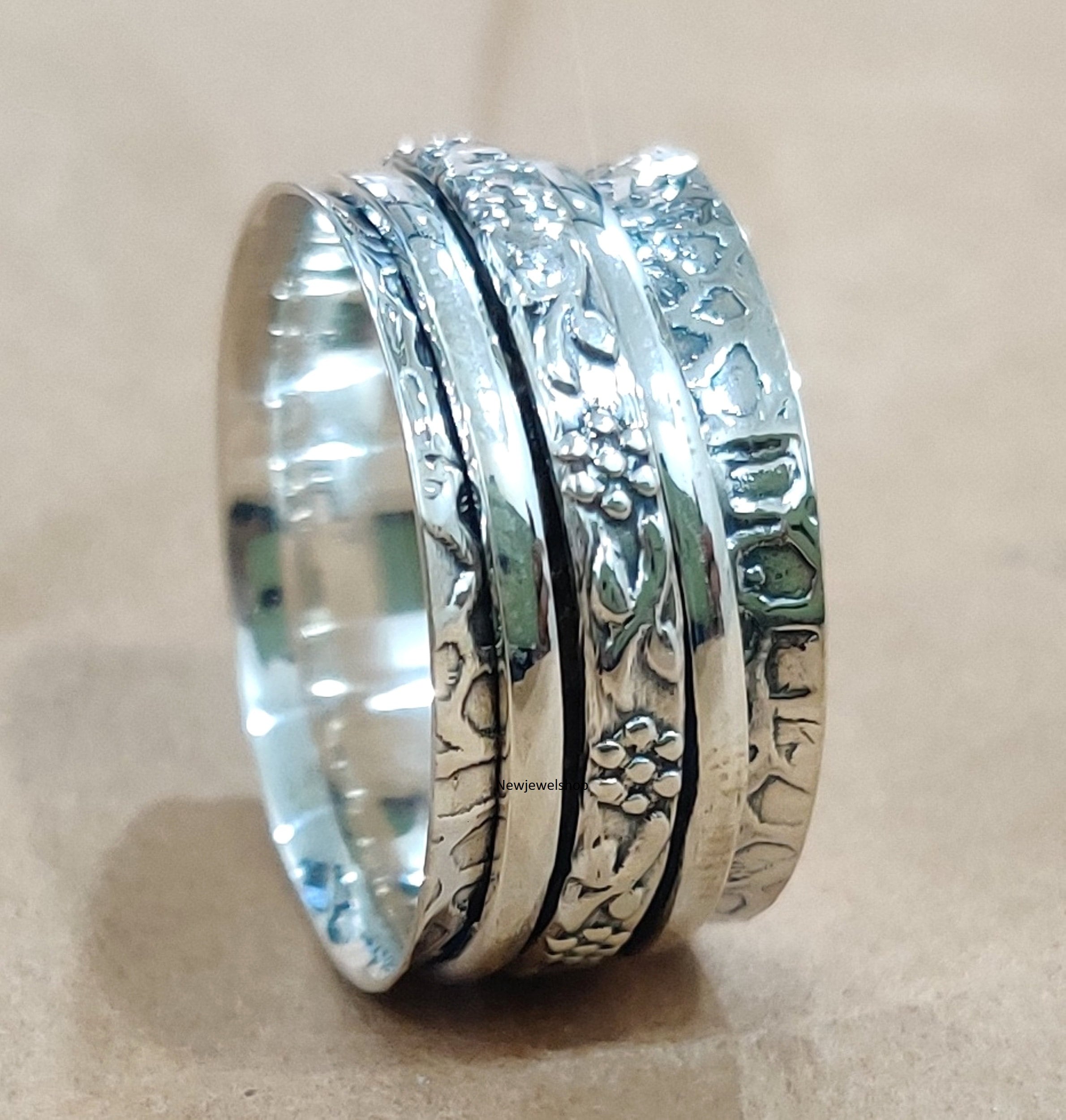 Spinner Ring 925 Silver Ring Anxiety Ring Fidget Ring - Etsy Australia