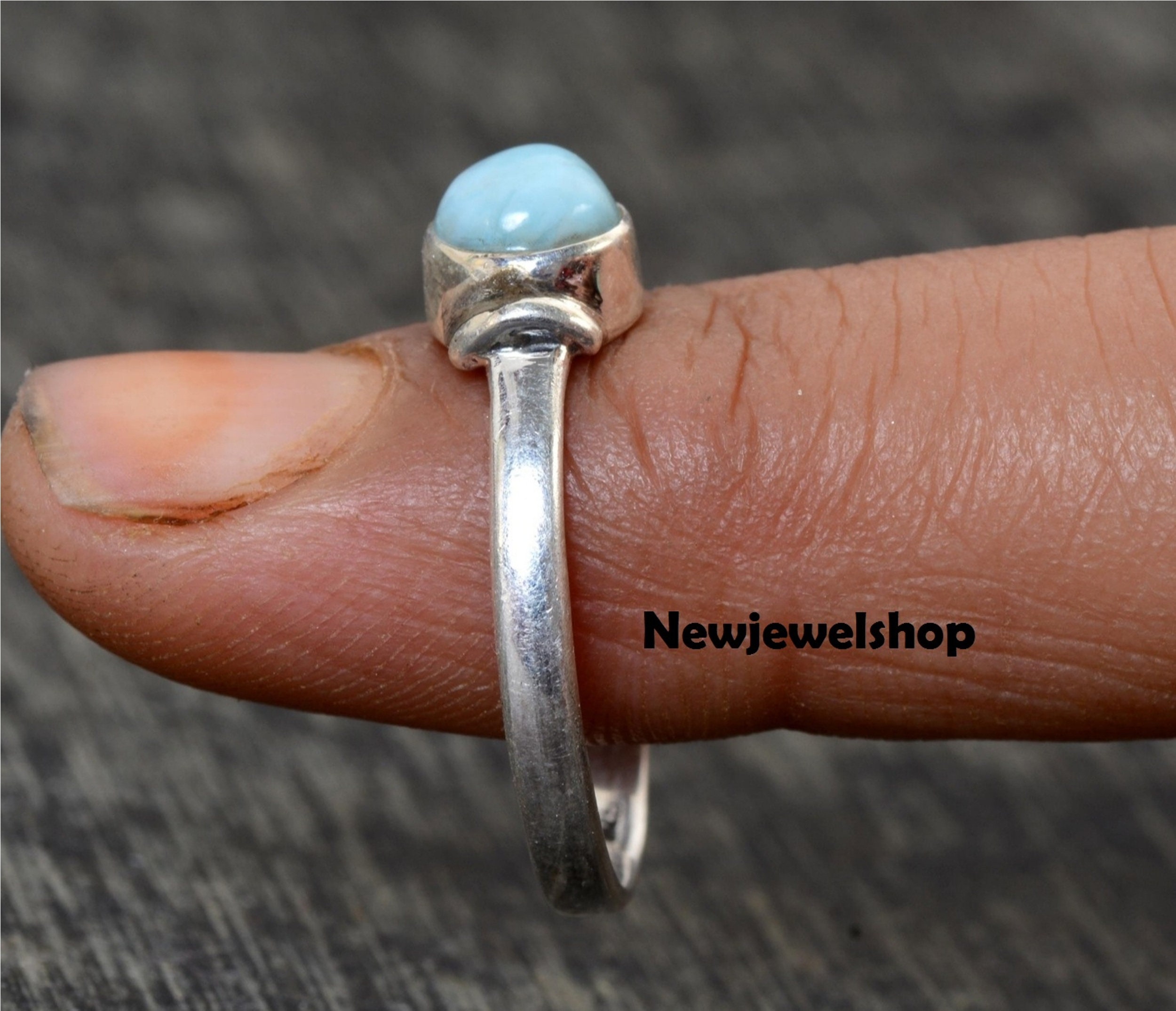 Larimar Ring, Handmade Ring, Gemstone Ring, Statement Ring, Boho Ring ...