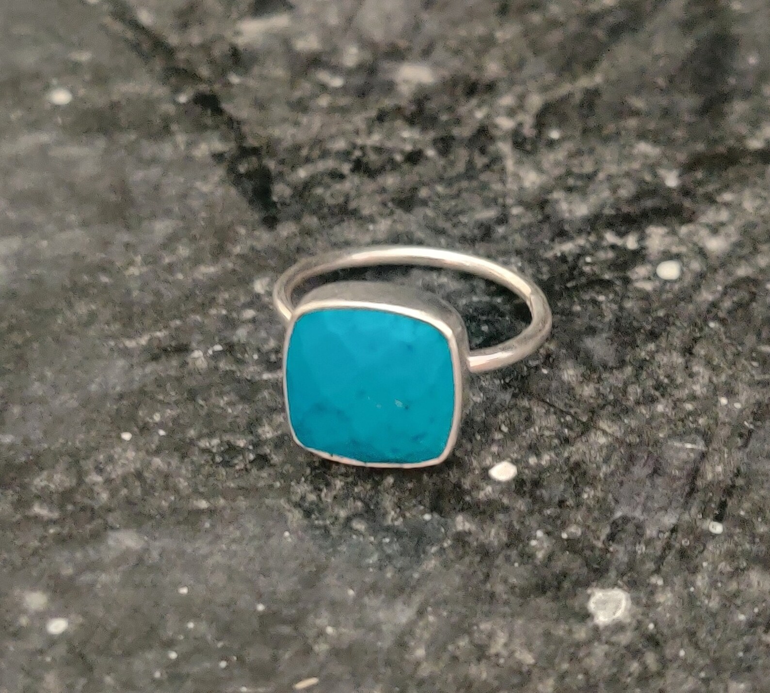 Turquoise Ring 925 Silver Ring Gemstone Ring Turquoise Band - Etsy