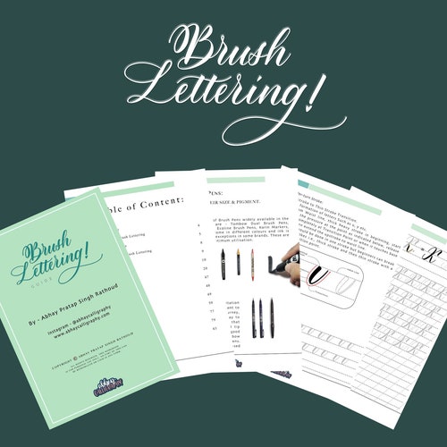 Basic Brush Calligraphy E Workbook for Beginners - Etsy