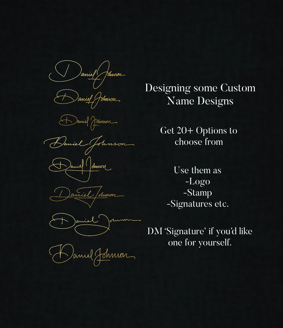 Signature Name Designs | for Logo/stamps/signatures Etc. - Etsy