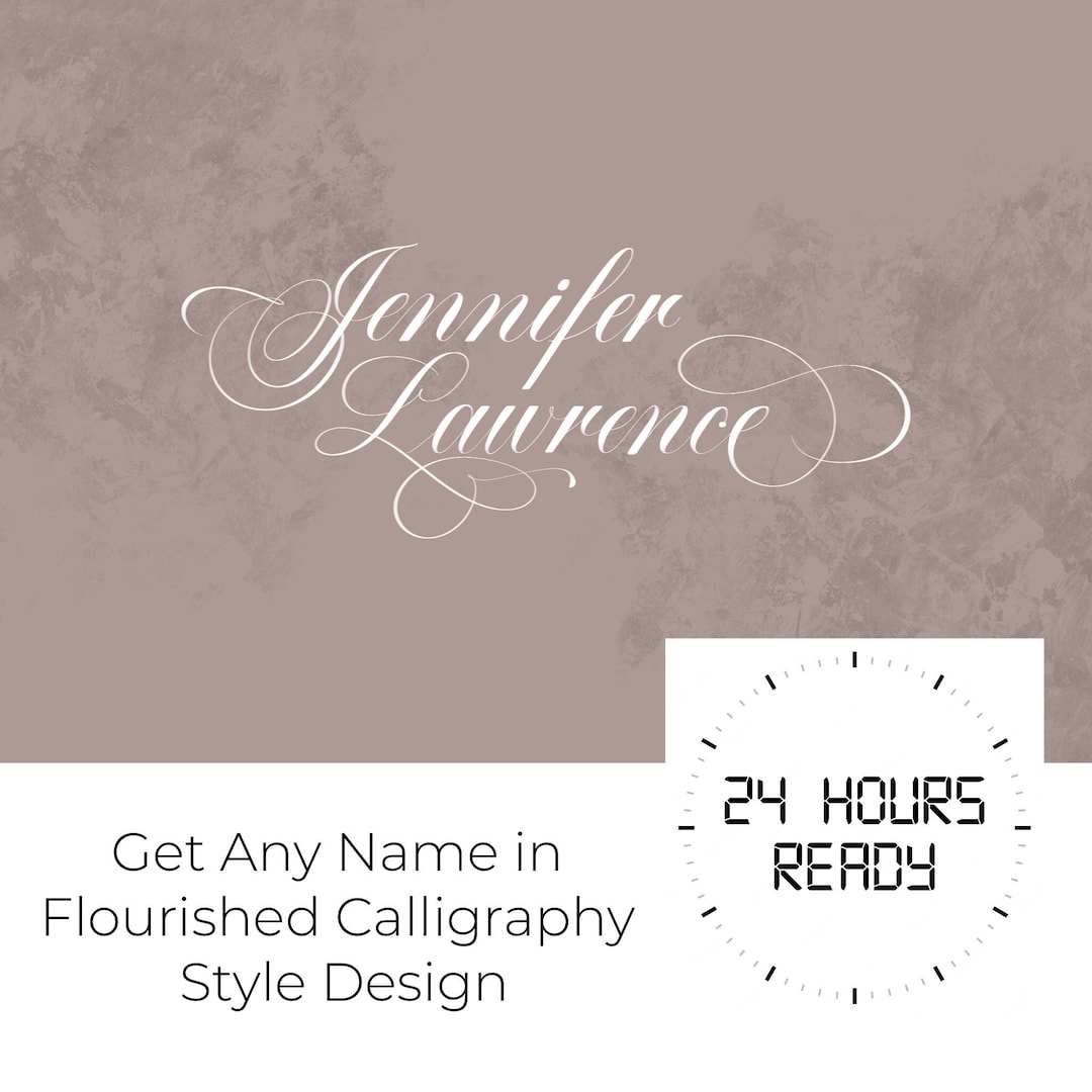 Get Any Name in Flourished Calligraphy Design. - Etsy