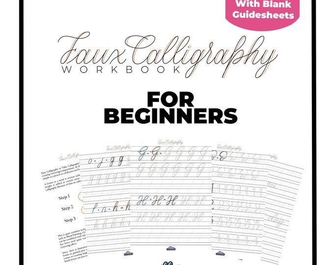 Faux Calligraphy Practice Workbook for BEGINNERS Both for Procreate ...