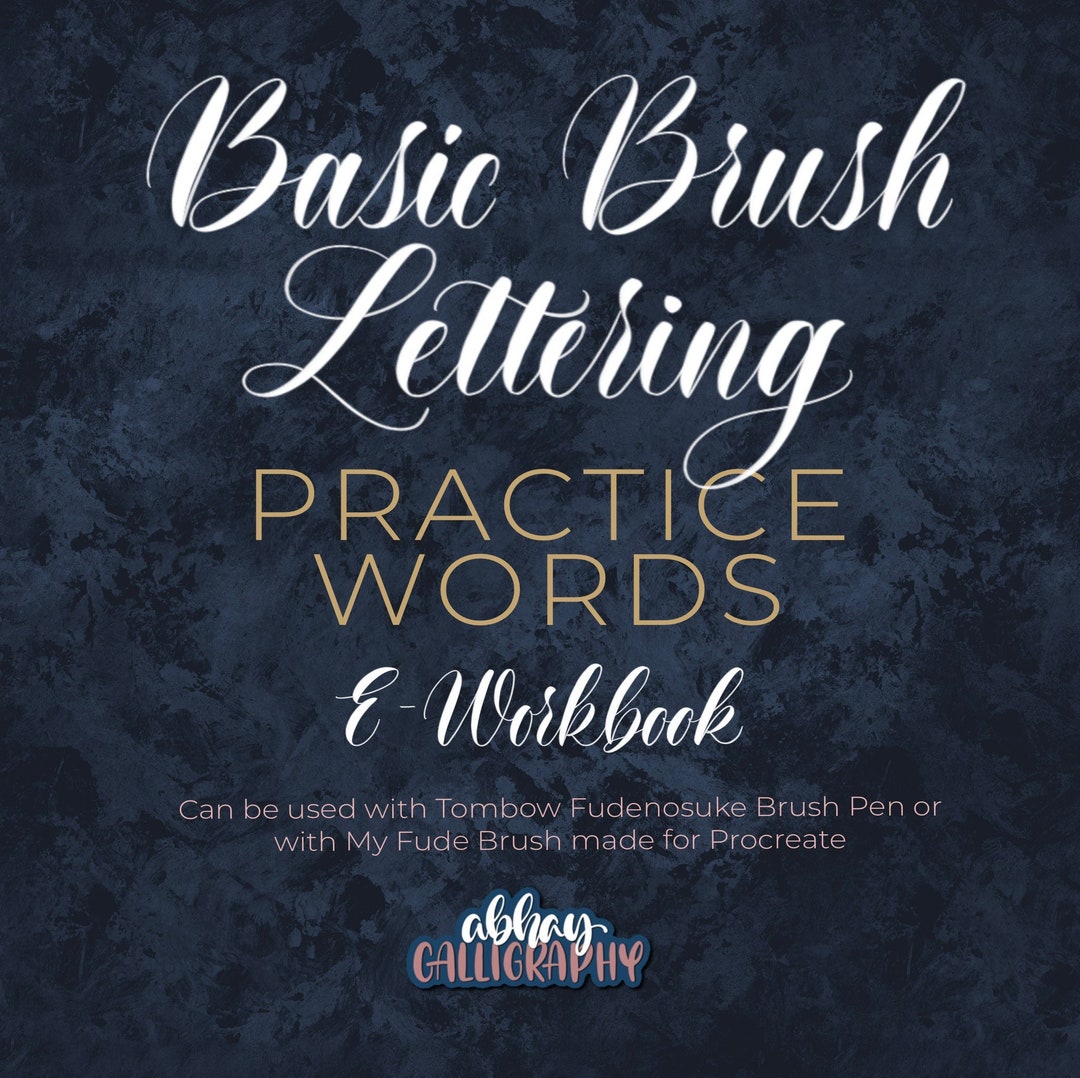 Words Practice Book | Basic Brush Letters | E- Book - Etsy